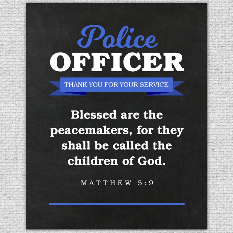 Police Officer Gift Printable Police Officer Chalkboard Sign - Etsy
