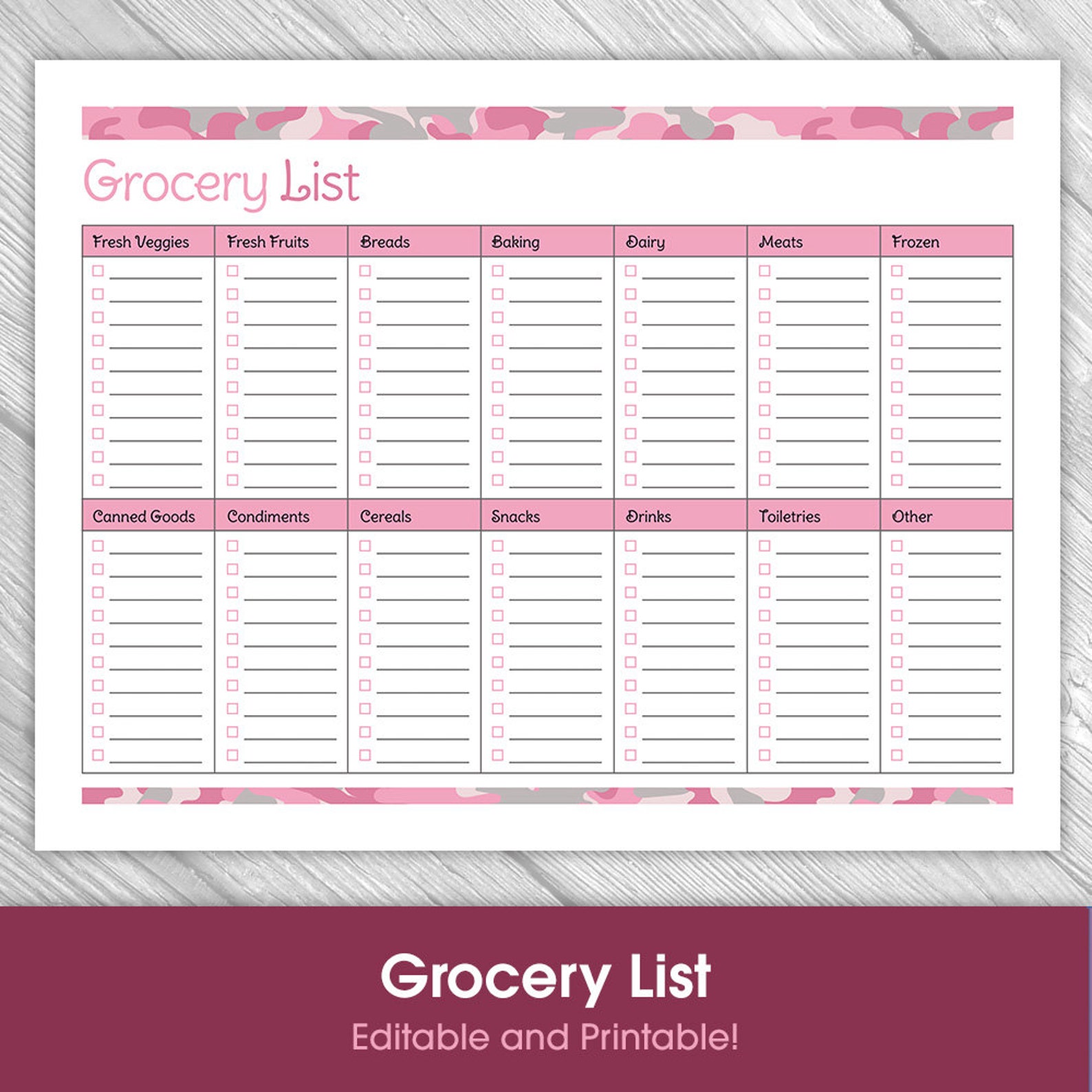 Printable Editable Kitchen Organization Kit 6 Pages Pantry, Fridge ...