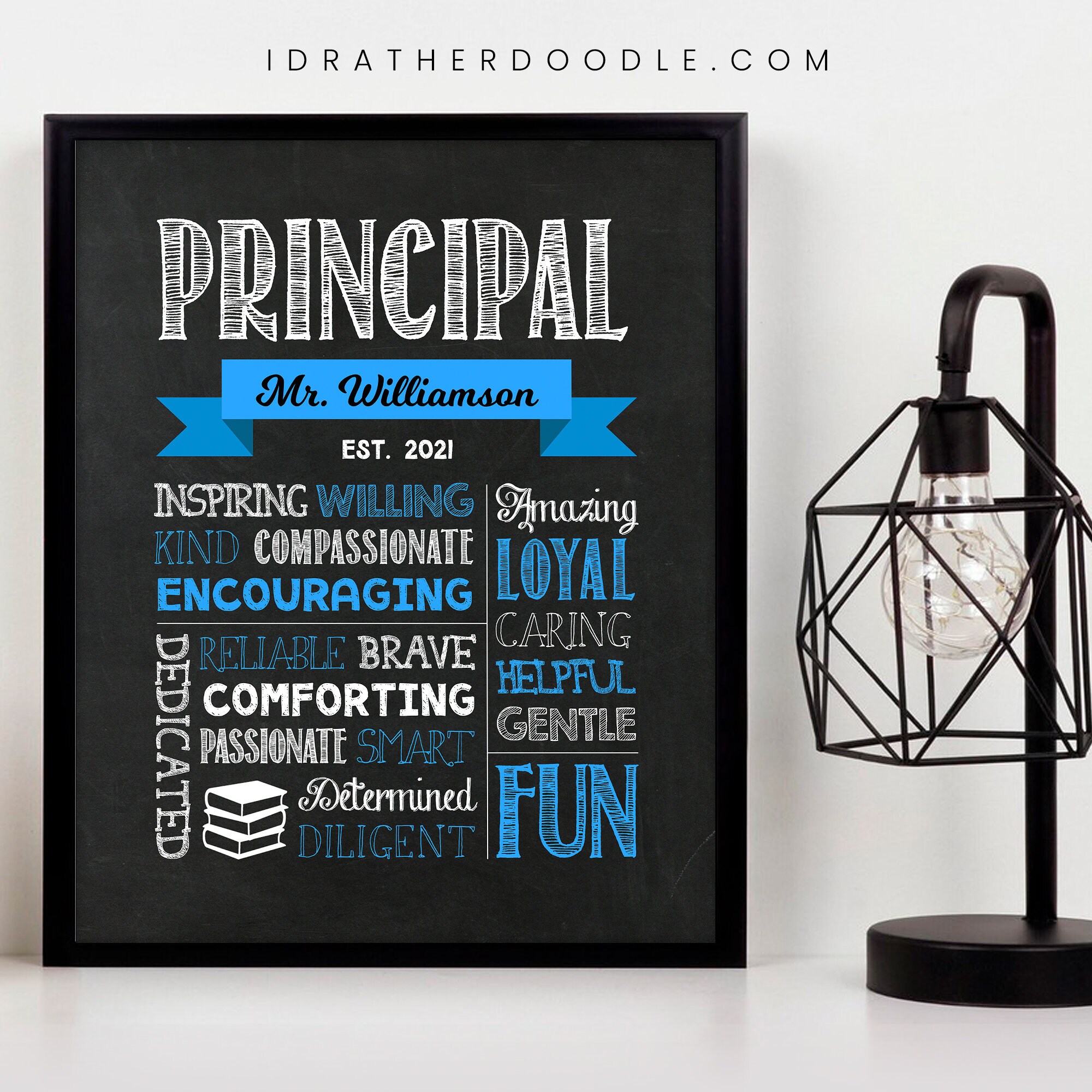 Editable Principal Chalkboard Sign Digital Printable - Etsy