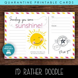 Quarantine Social Distancing Cards - Printable 6"x4" - 6 Styles Instant ...