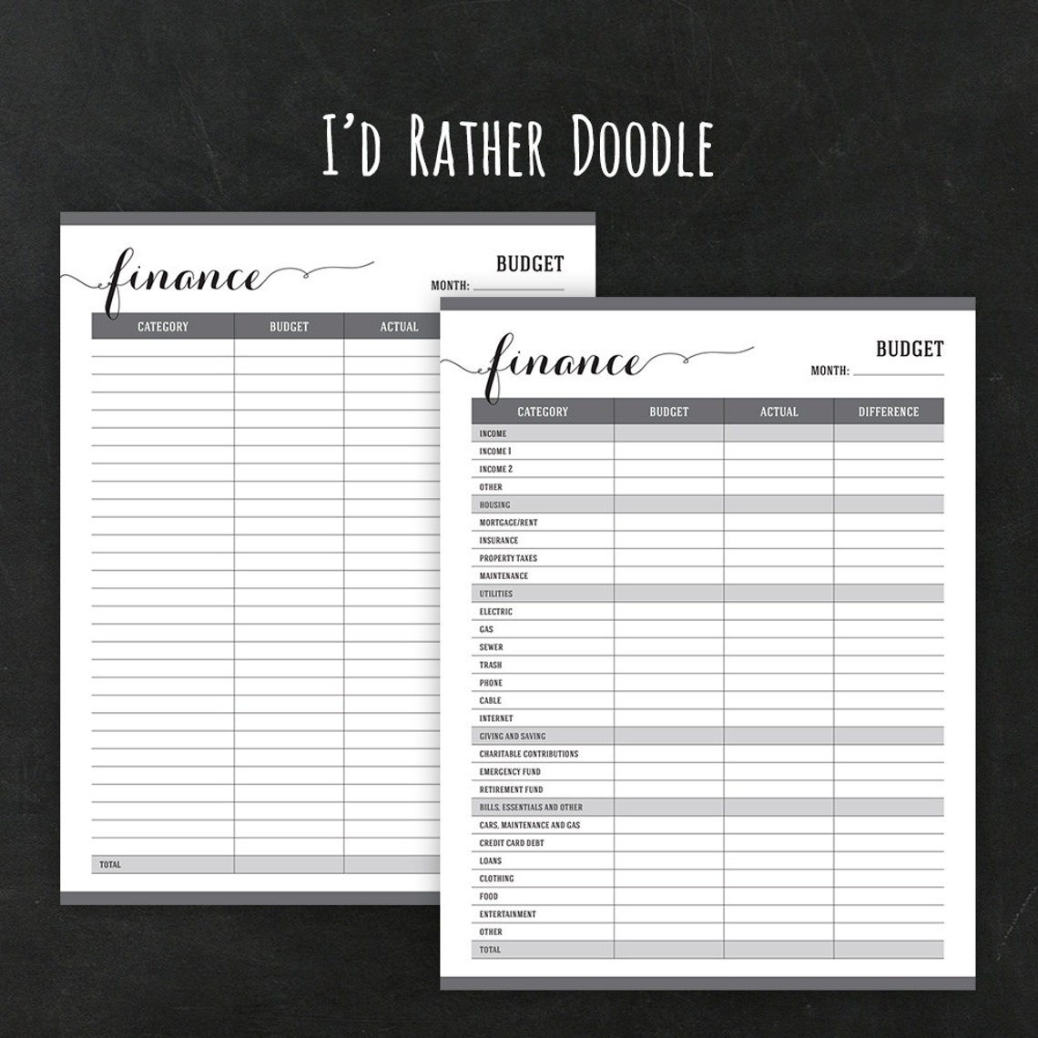 Printable Finance Organization Pages Financial Organizing - Etsy