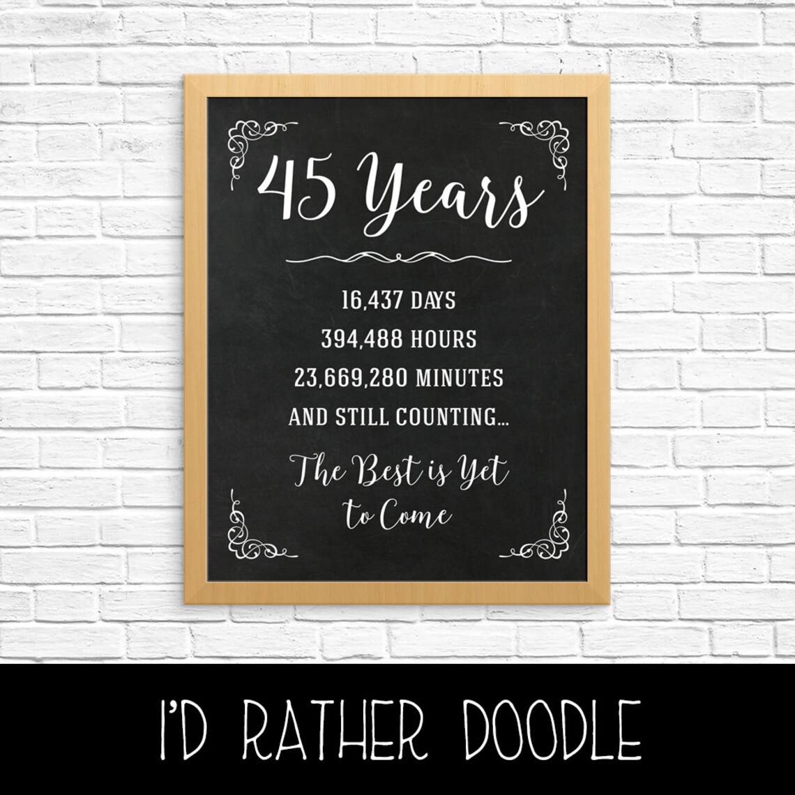 45th Anniversary Gift 45th Year Wedding Anniversary 45th - Etsy