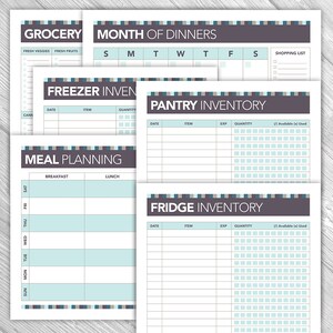 Printable Editable Kitchen Organization Kit - 6 Pages - Pantry, Fridge ...