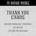 Bricks Thank You Card - Printable Bricks Thank You Card - DIY Bricks ...