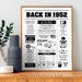 Back in 1952 - Newspaper Sign - Events - Birthday Newspaper Poster ...