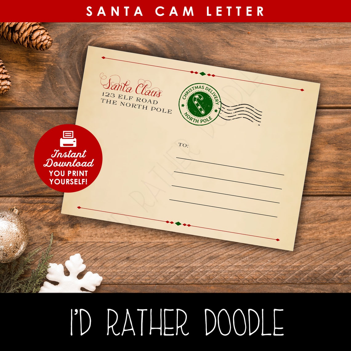 Santa Cam Formal Letter Printable Formal Letter From Santa - Etsy