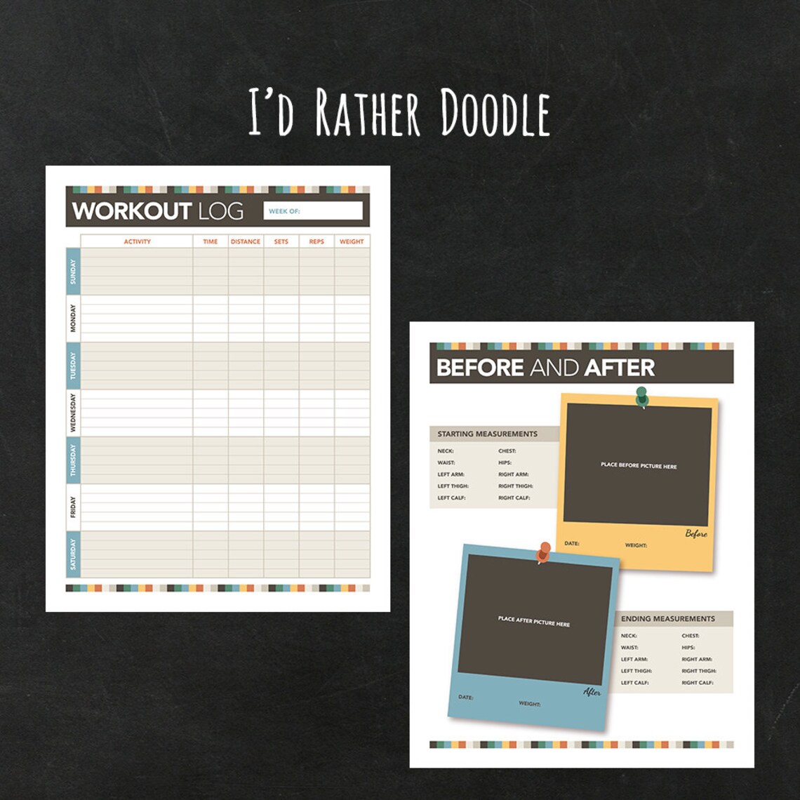 A5 Health & Fitness Printable Planning Logs Fitness - Etsy