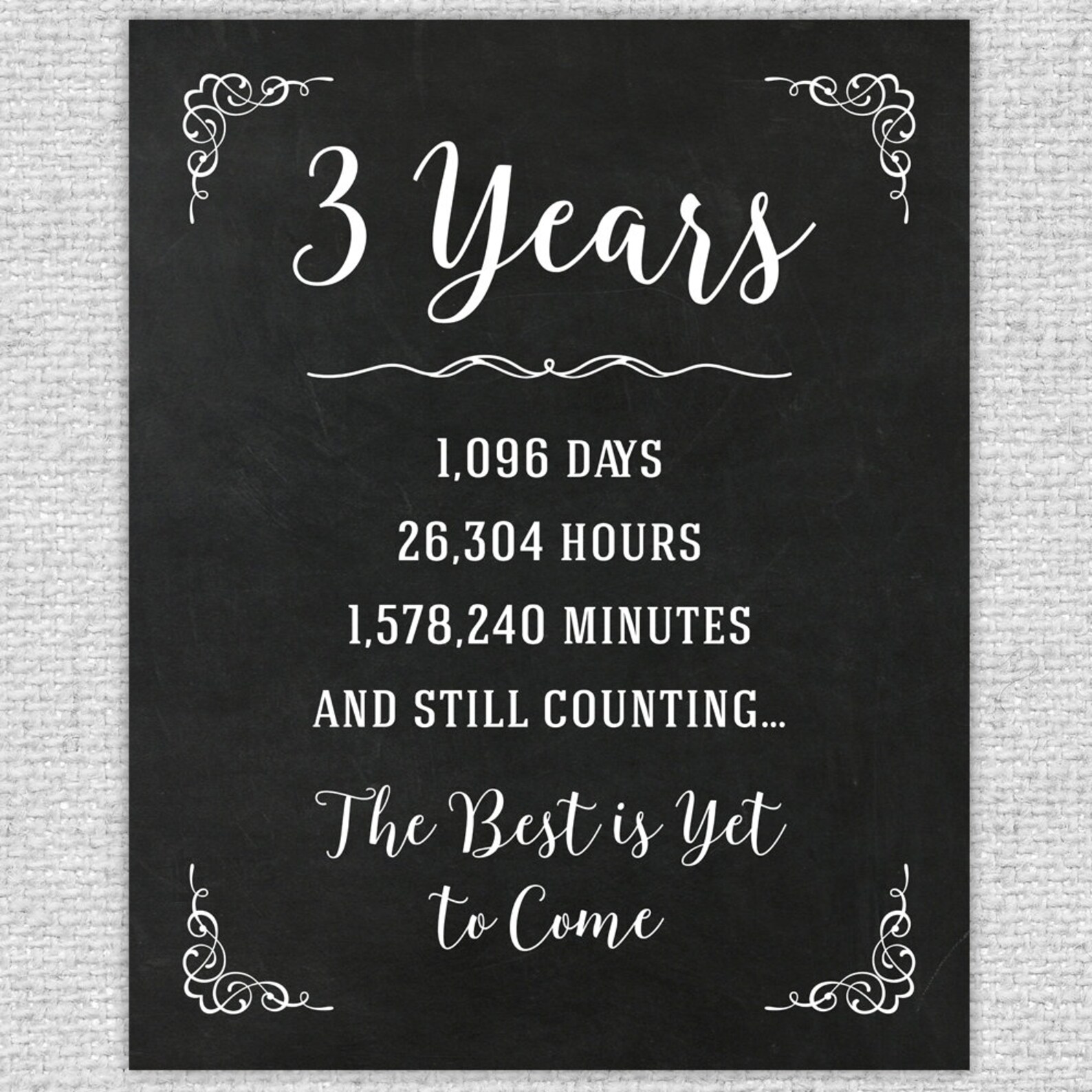 3rd Anniversary Gift 3rd Year Wedding Anniversary 3rd | Etsy