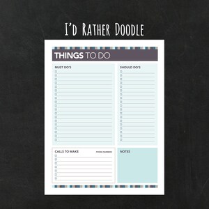 Printable Editable to Do List - Printable, Instant Download, Things to ...