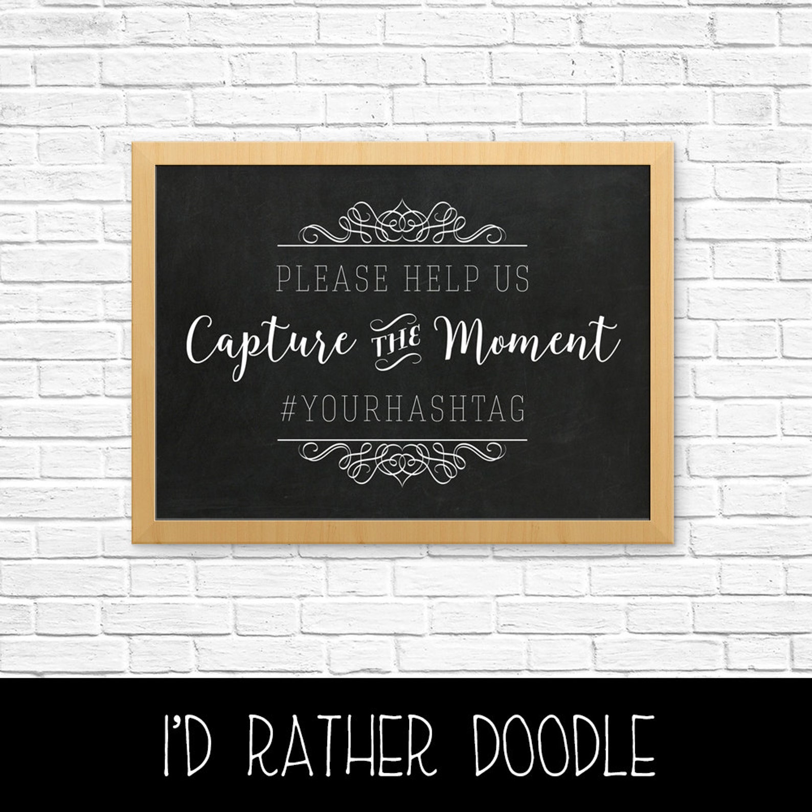Capture the Moment Hashtag Sign Custom Wedding Sign - Etsy
