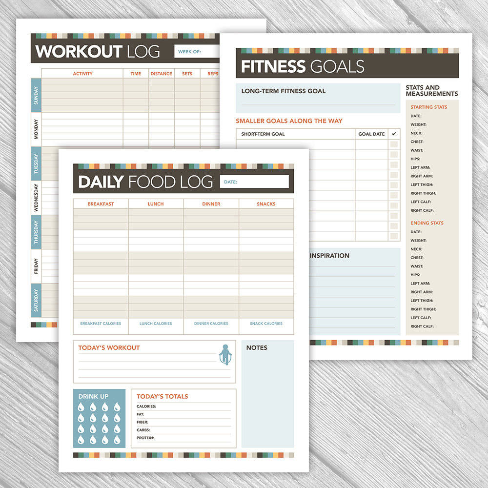 Printable Health & Fitness Planning Pages Fitness | Etsy