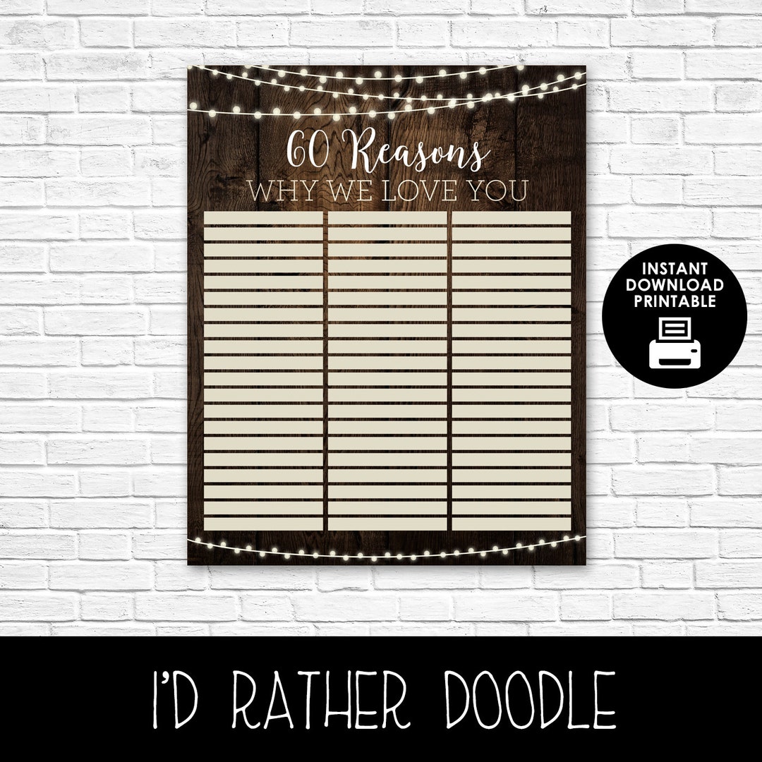 60 Reasons Why We Love You - Wood and Lights - Reasons We Love You - 60 ...