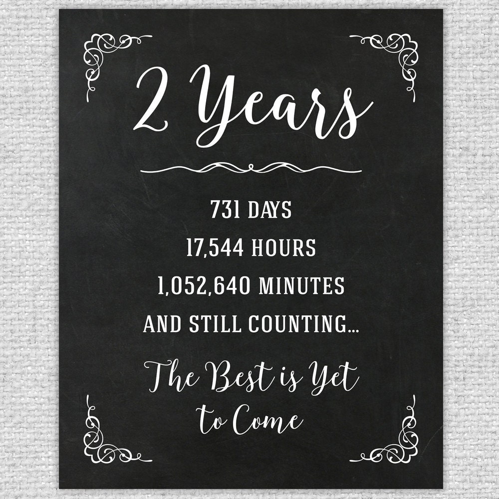 2nd Anniversary Gift 2nd Year Wedding Anniversary 2nd | Etsy