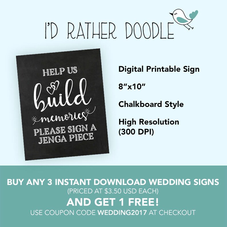 Help Us Build Memories Sign a Jenga Piece Guestbook | Etsy