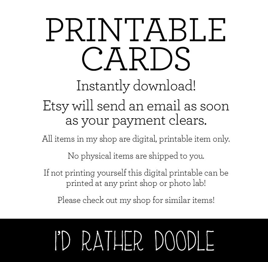 Quarantine Social Distancing Cards Printable 6x4 | Etsy