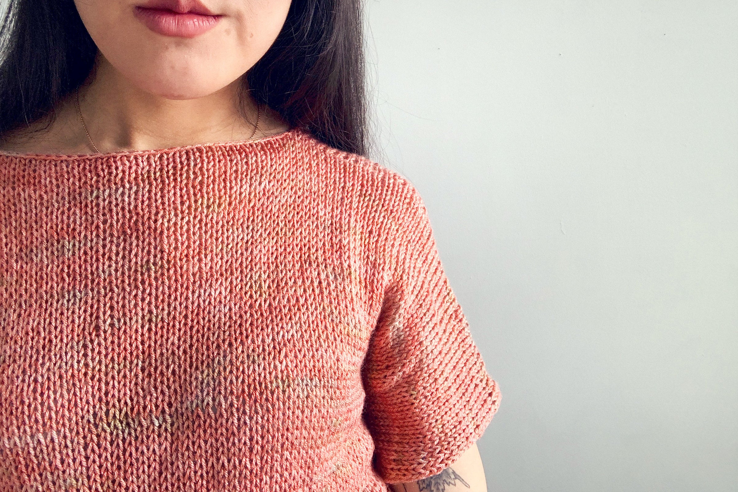 Knitting Pattern Slouchy T-shirt Oversized Crop Top Knit - Etsy