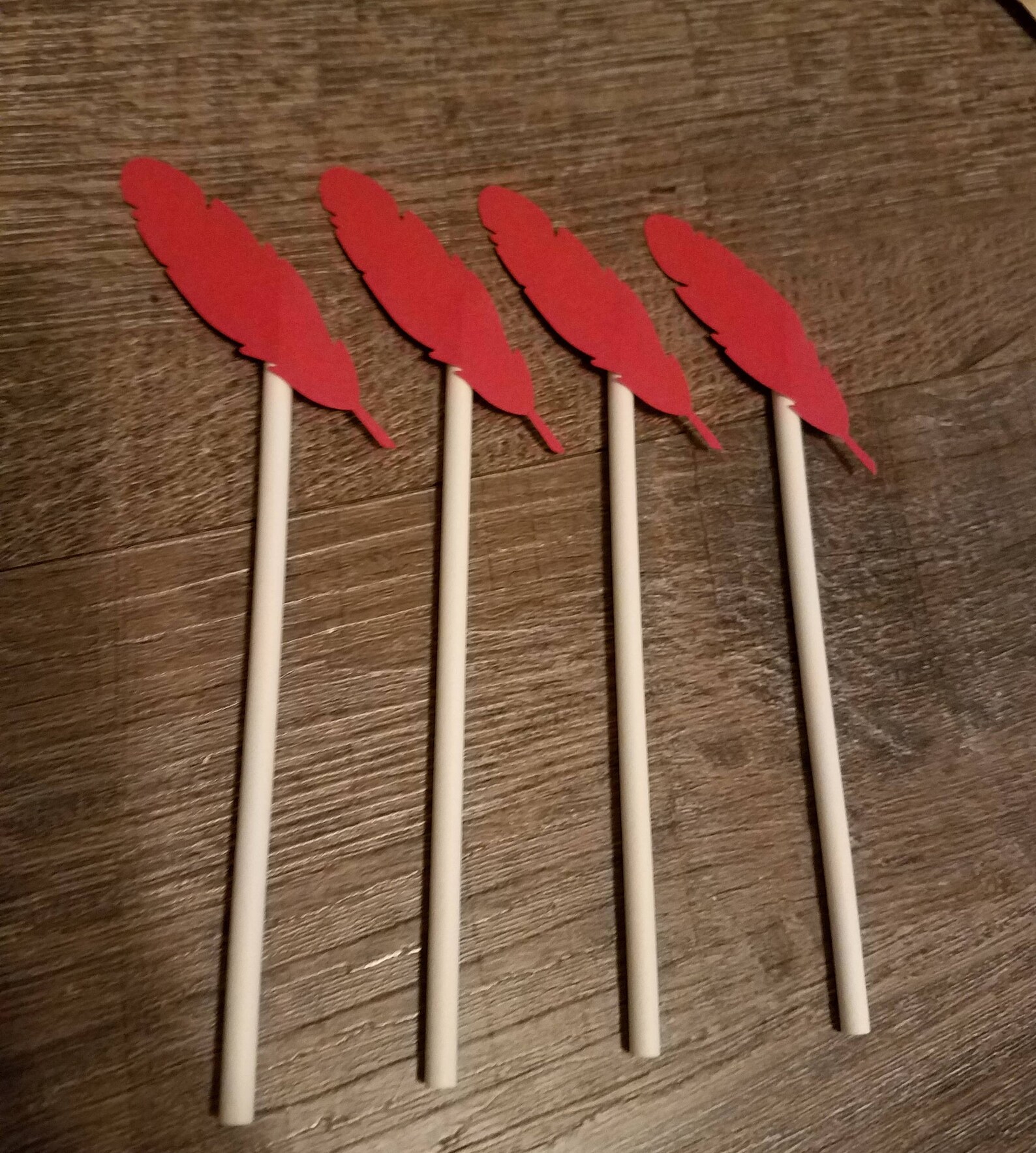 Feather Cupcake Toppers-set of 12 - Etsy