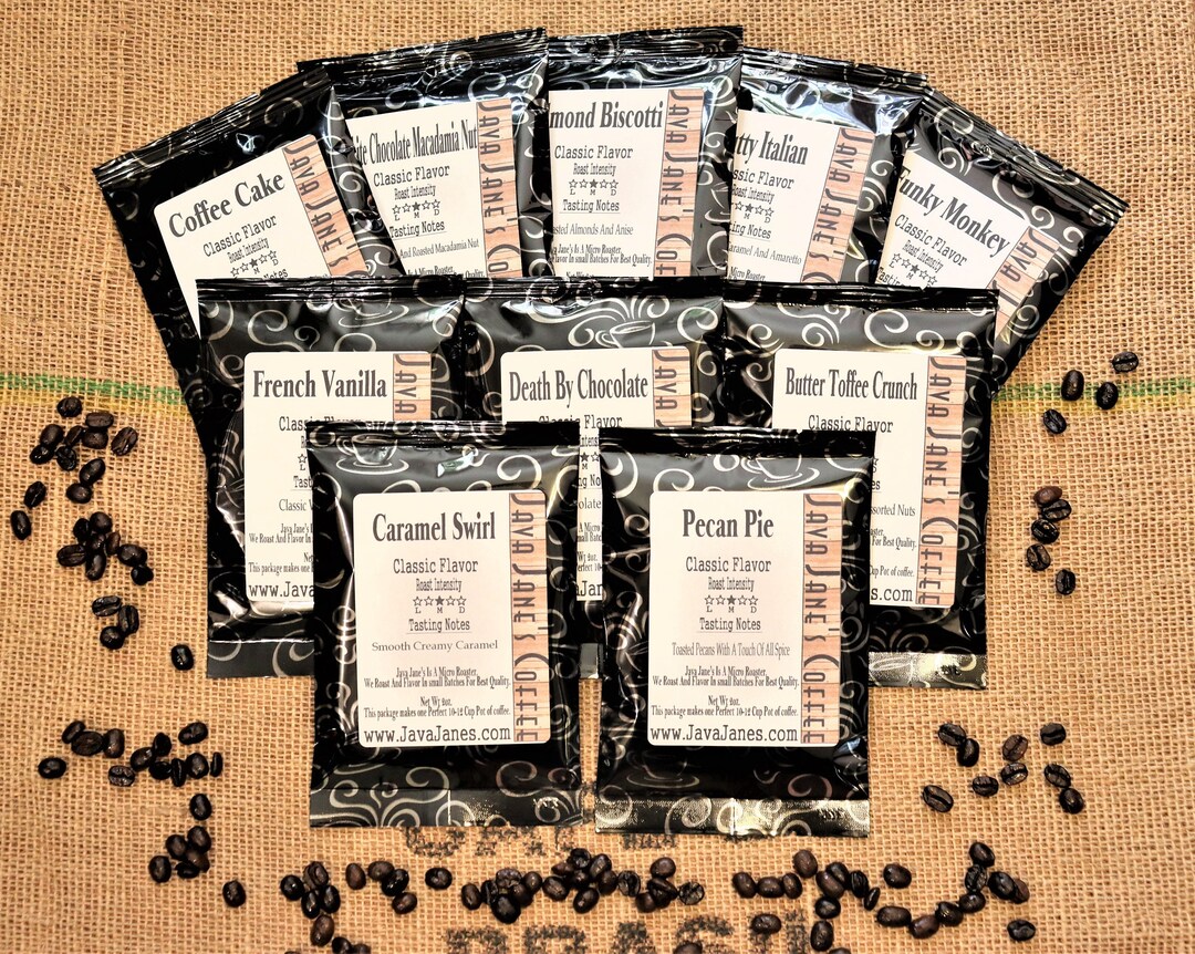Ten Pot Perfect Sample Packs Coffee Sampler 10 Pack Coffee Lovers Gift ...