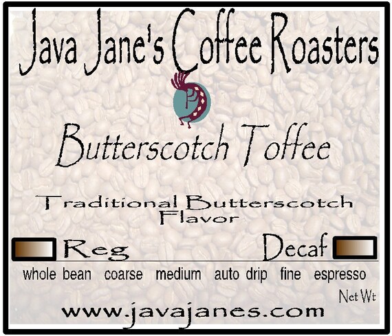 Butterscotch Toffee Flavored Coffee Fresh Roasted Coffee Beans | Etsy