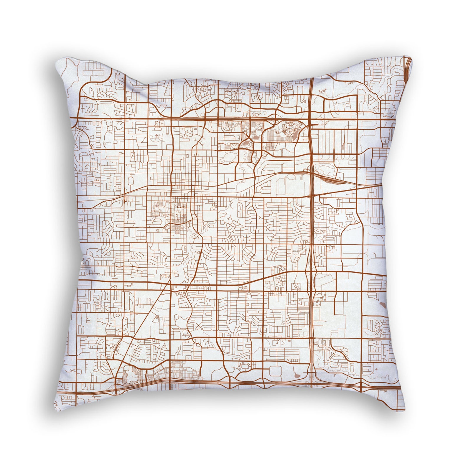 Arlington Texas City Street Map Throw Pillow - Etsy