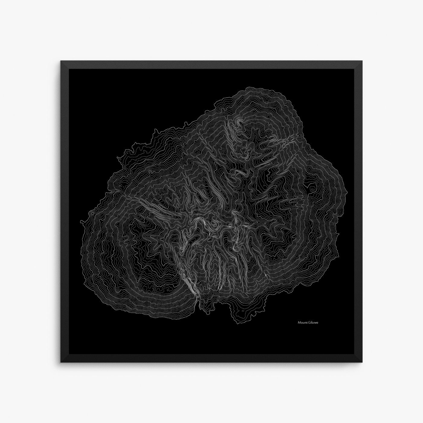 Mount Giluwe Poster, Mount Giluwe, Mount Giluwe Map Art, Mount Giluwe ...