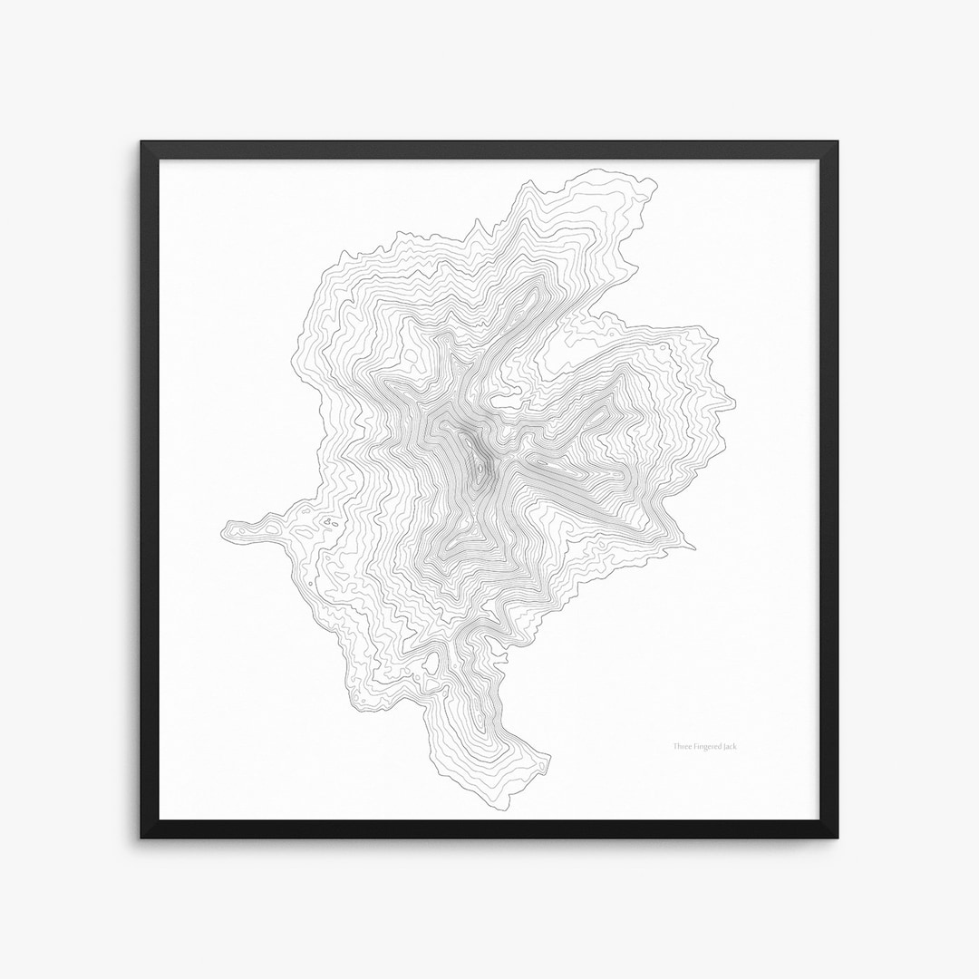 Three Fingered Jack Poster, Three Fingered Jack Oregon, Three Fingered ...