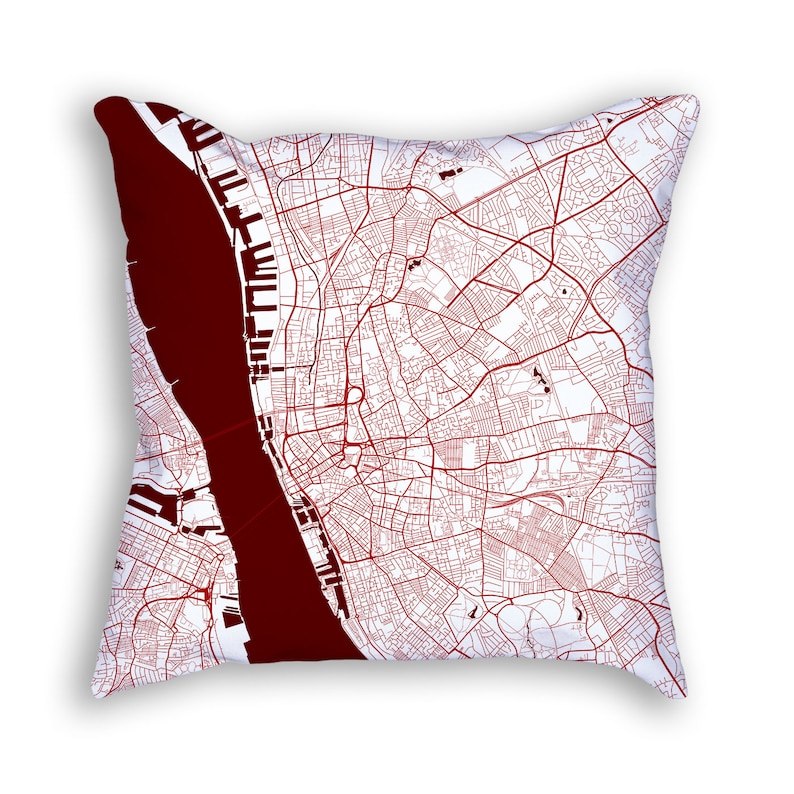 Liverpool England Street Map Throw Pillow - Etsy