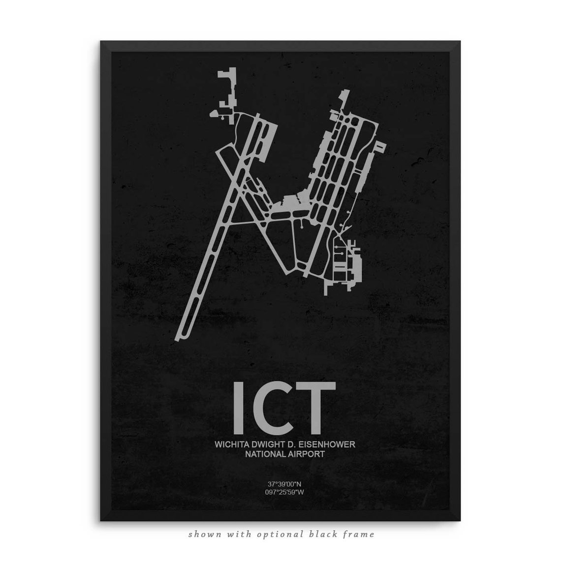 ICT Airport Wichita Dwight D. Eisenhower National Airport - Etsy
