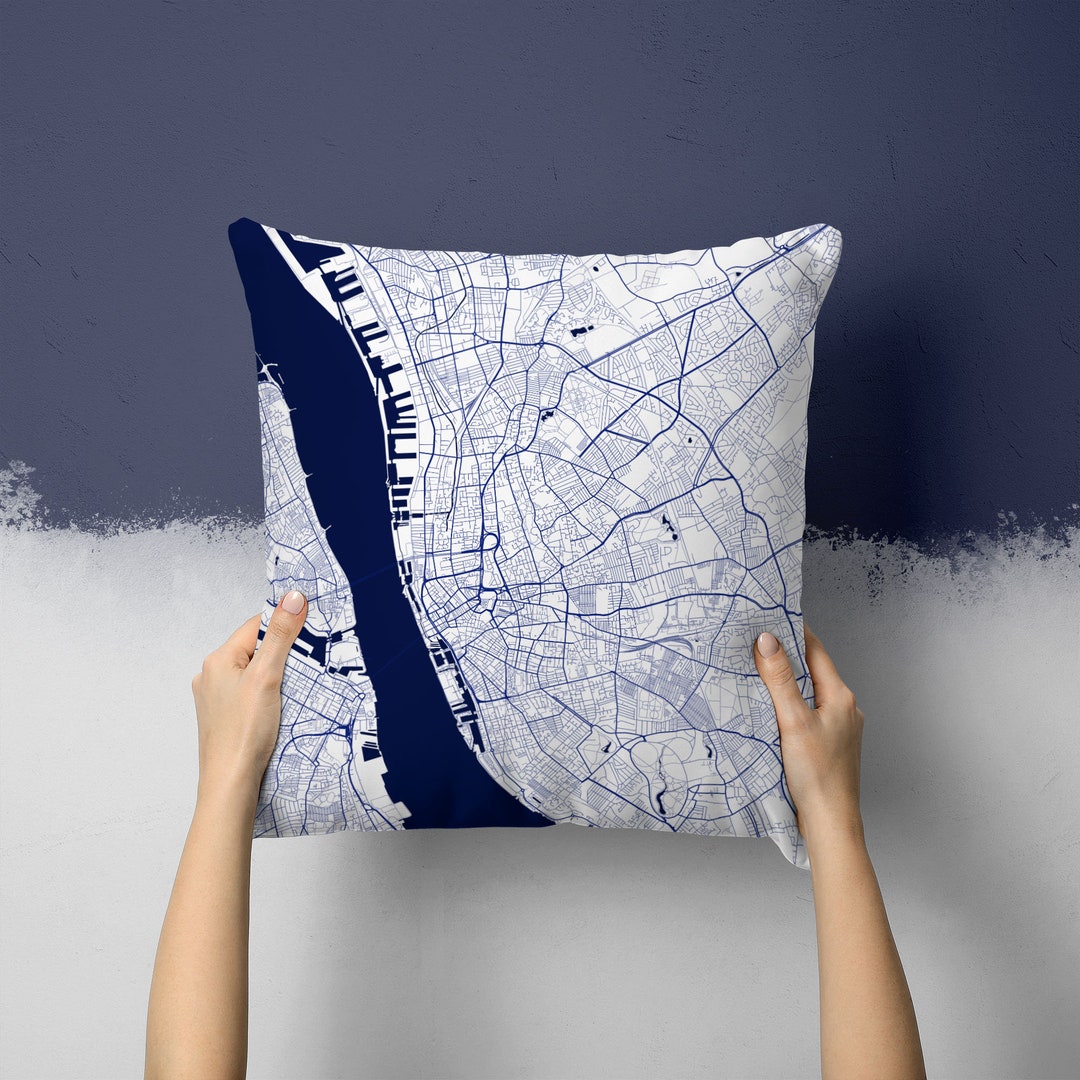 Liverpool England Street Map Throw Pillow - Etsy