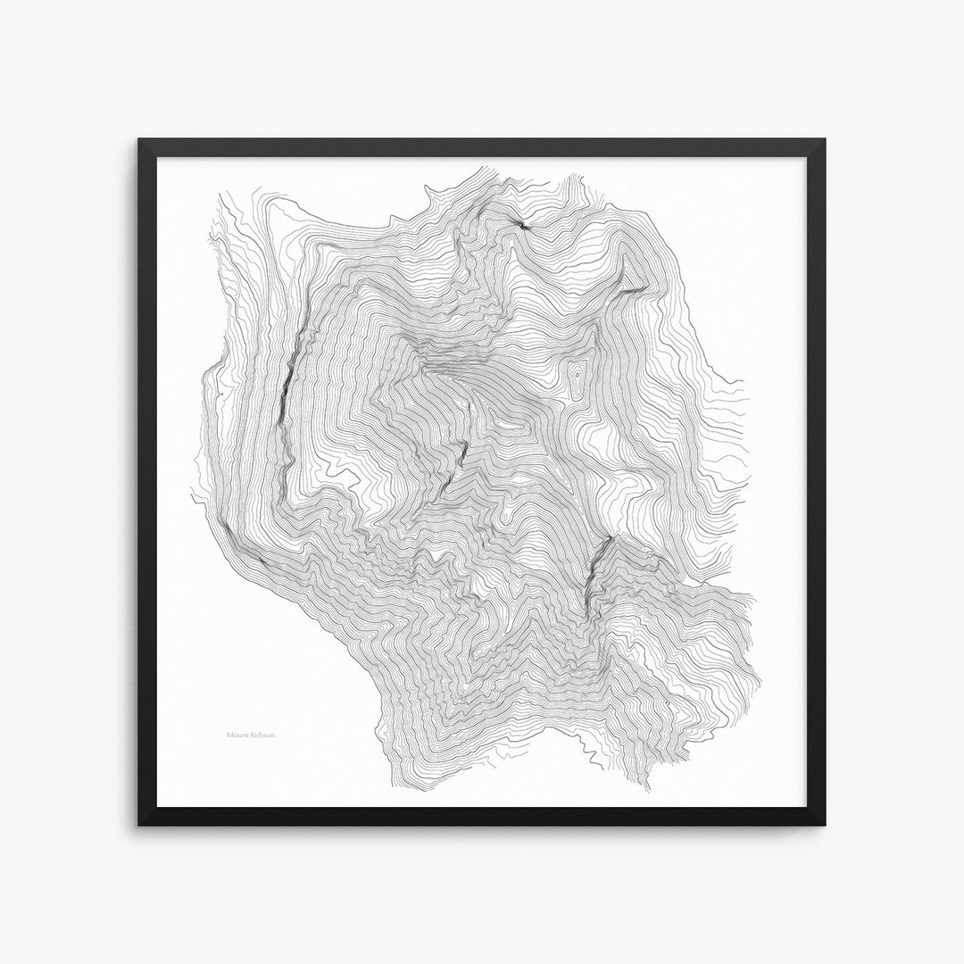 Mount Robson Poster, Mount Robson BC, Mount Robson Map Art, Mount ...