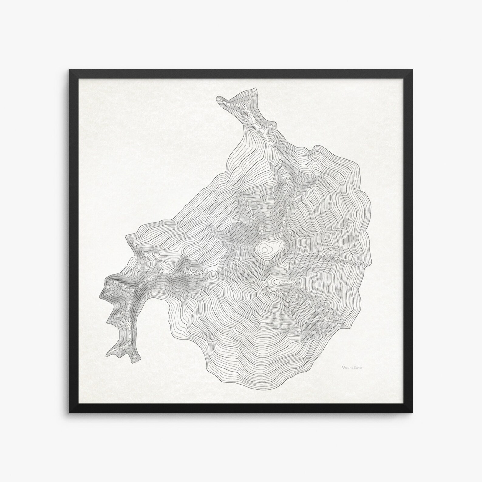 Mount Baker Poster, Mount Baker Washington, Mount Baker Map Art, Mount ...