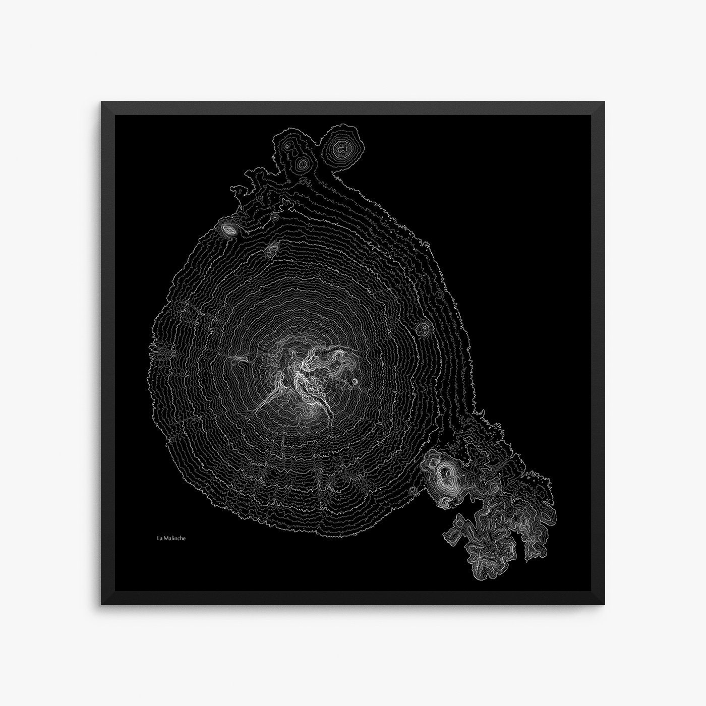 La Malinche, La Malinche Poster, Malinche Map Art, Malinche Contour Map ...