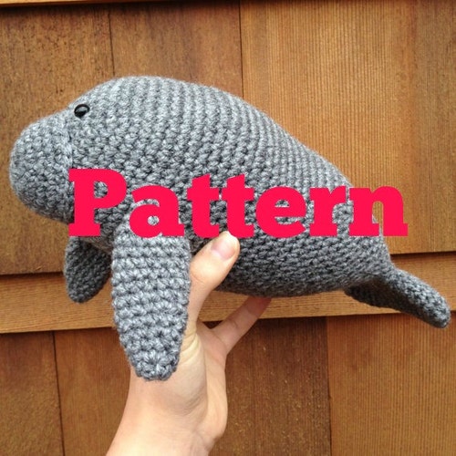 Crochet Manatee Pattern Manatee Crochet Tutorial Handmade | Etsy