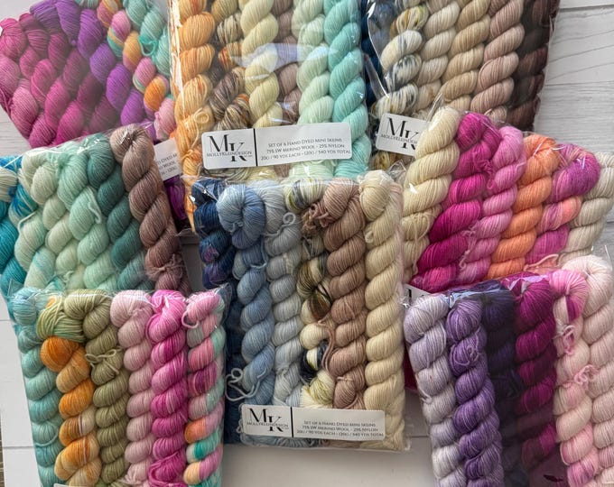 MYSTERY SURPRISE Mini Skein Set of 6 Tonal and Speckled Mini Skeins! - Etsy