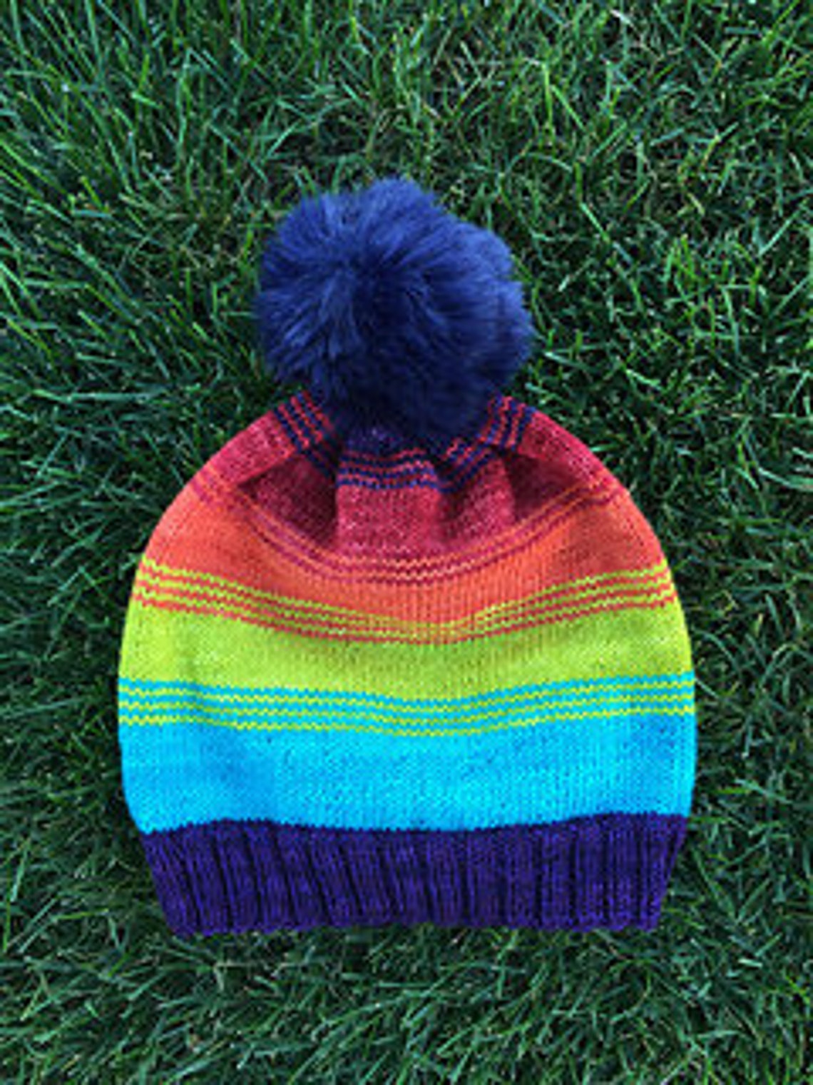 Fast Fade Beanie Hat PDF Downloadable Knitting Pattern - Etsy