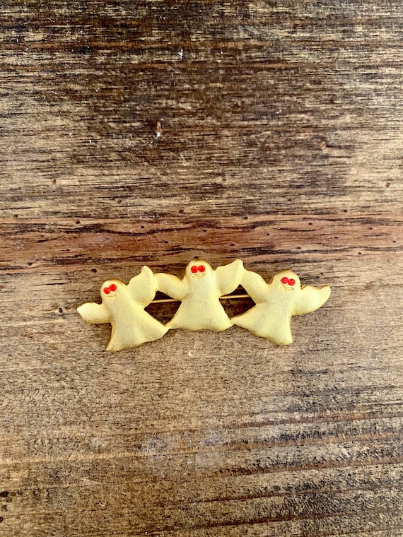 Ghost Pin / Faux Gold Ghost Pin / Spooky Pin / Halloween Pin - Etsy