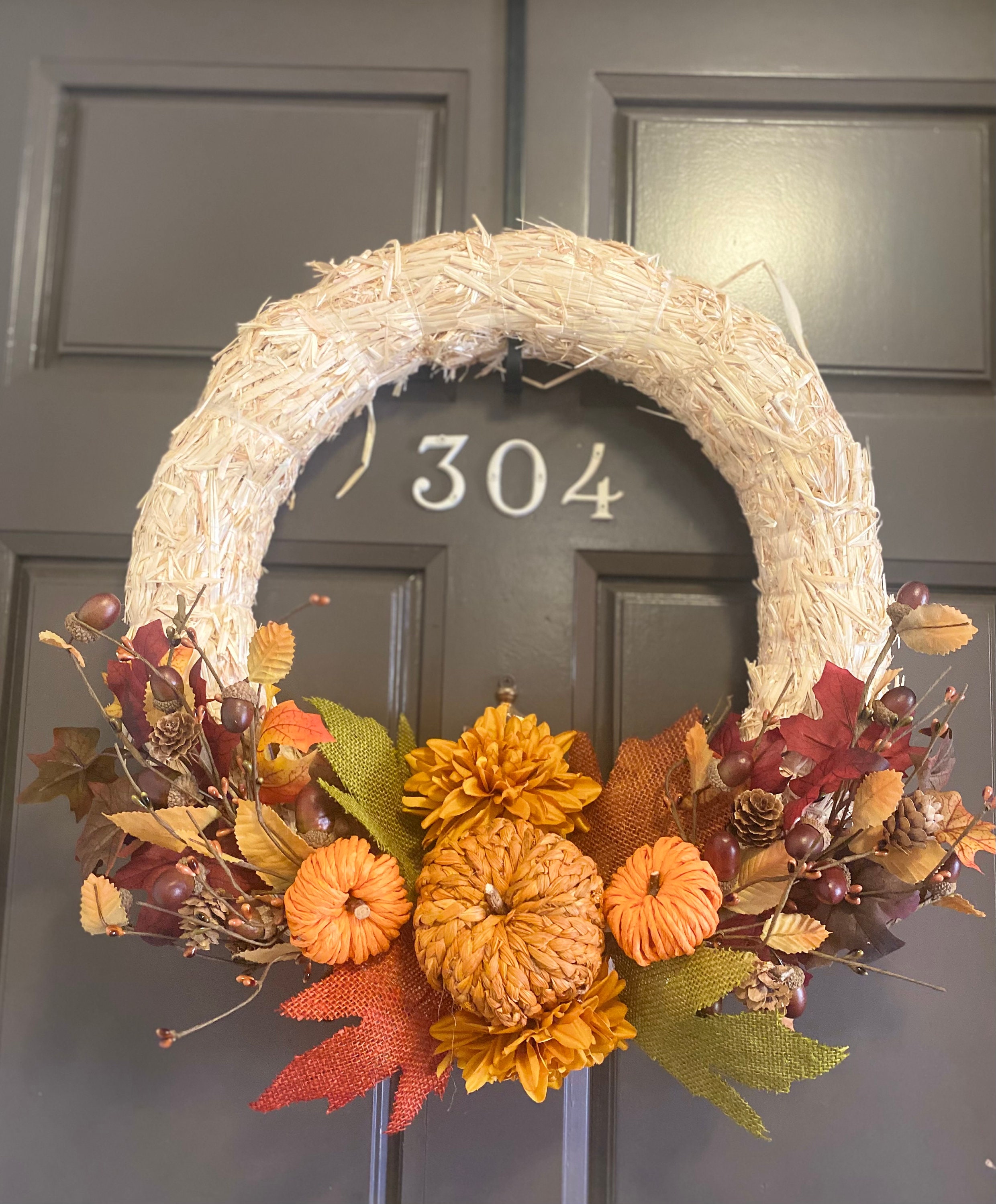 Straw Fall Wreath - Etsy