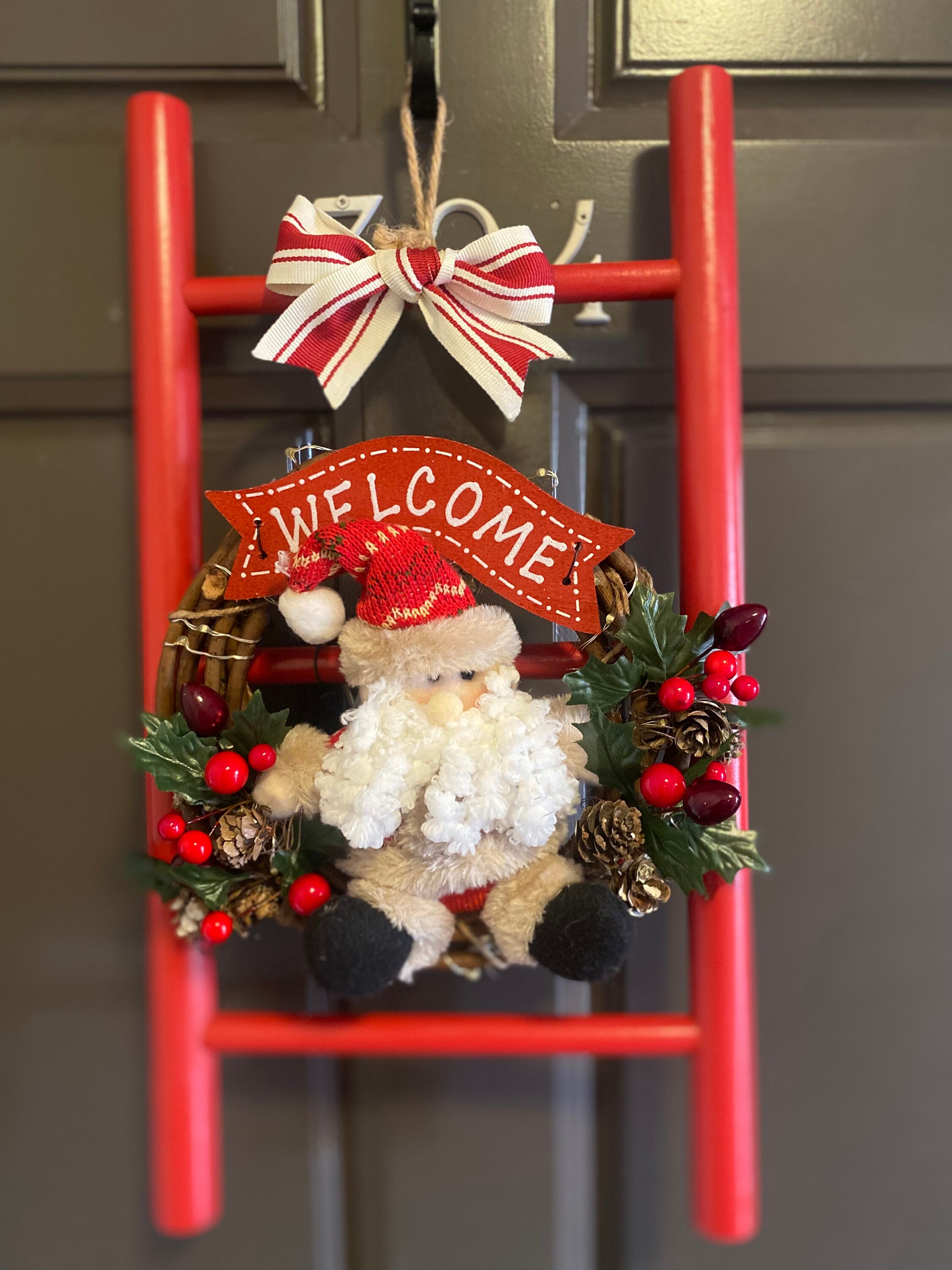 Santa on a Ladder - Etsy