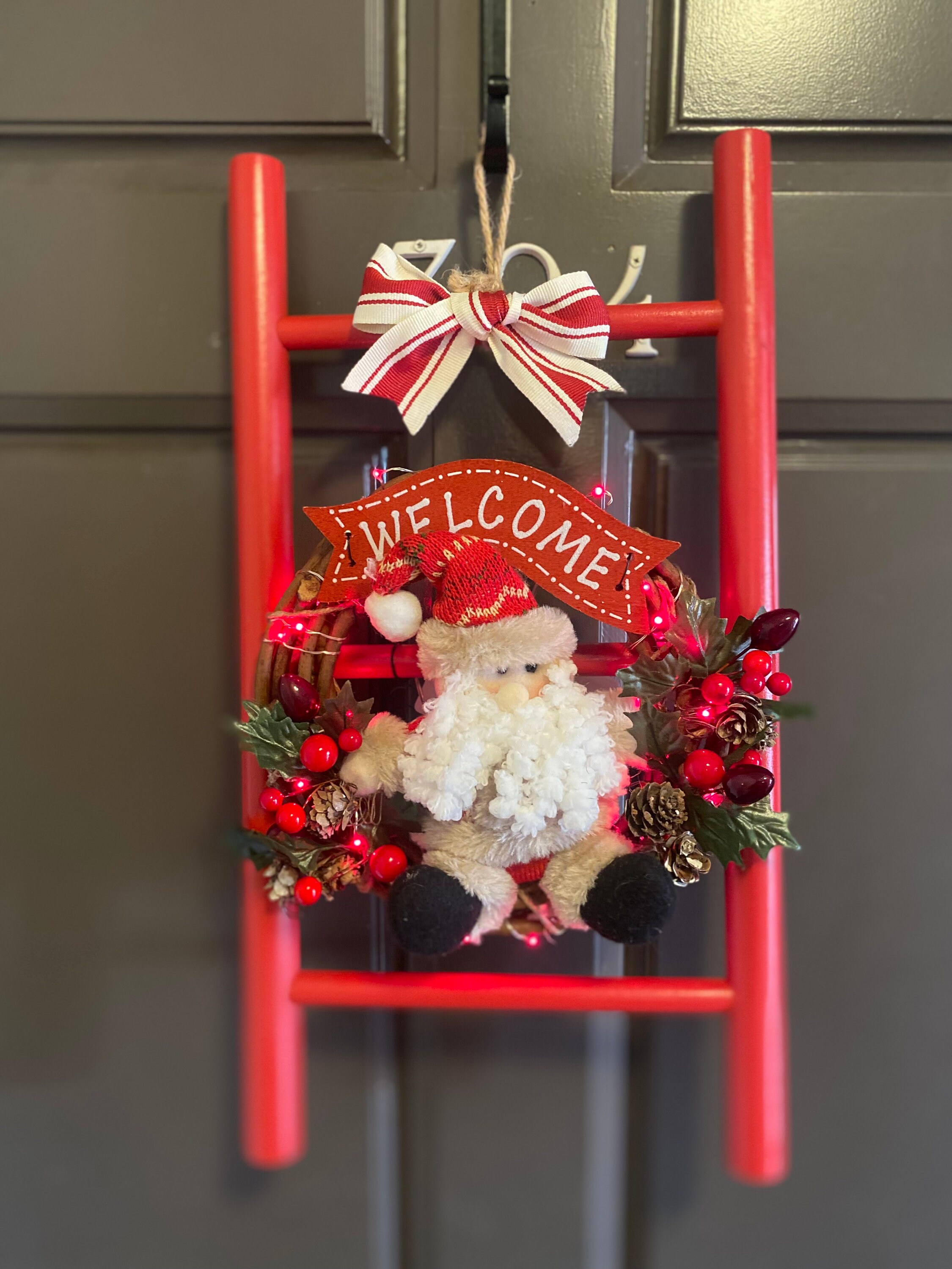 Santa on a Ladder - Etsy
