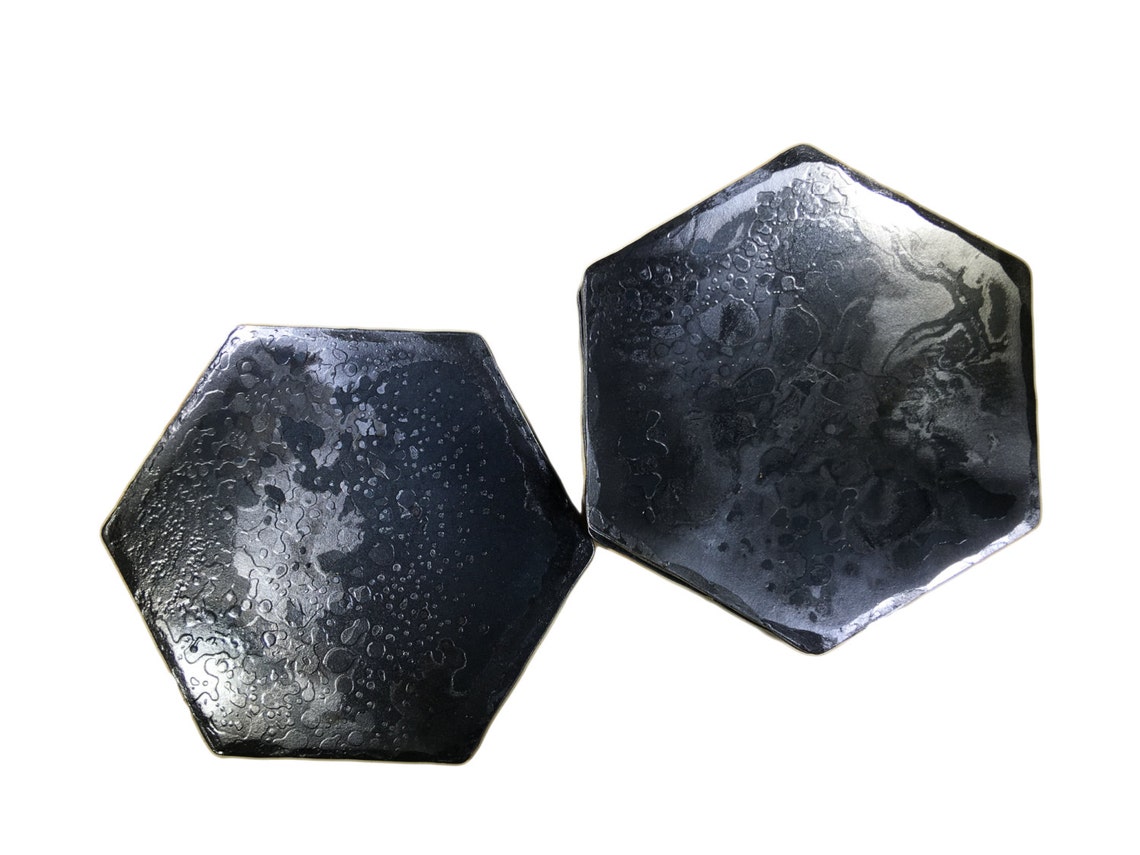 Forged Iron Hexagon Coasters Set of 4 - Etsy
