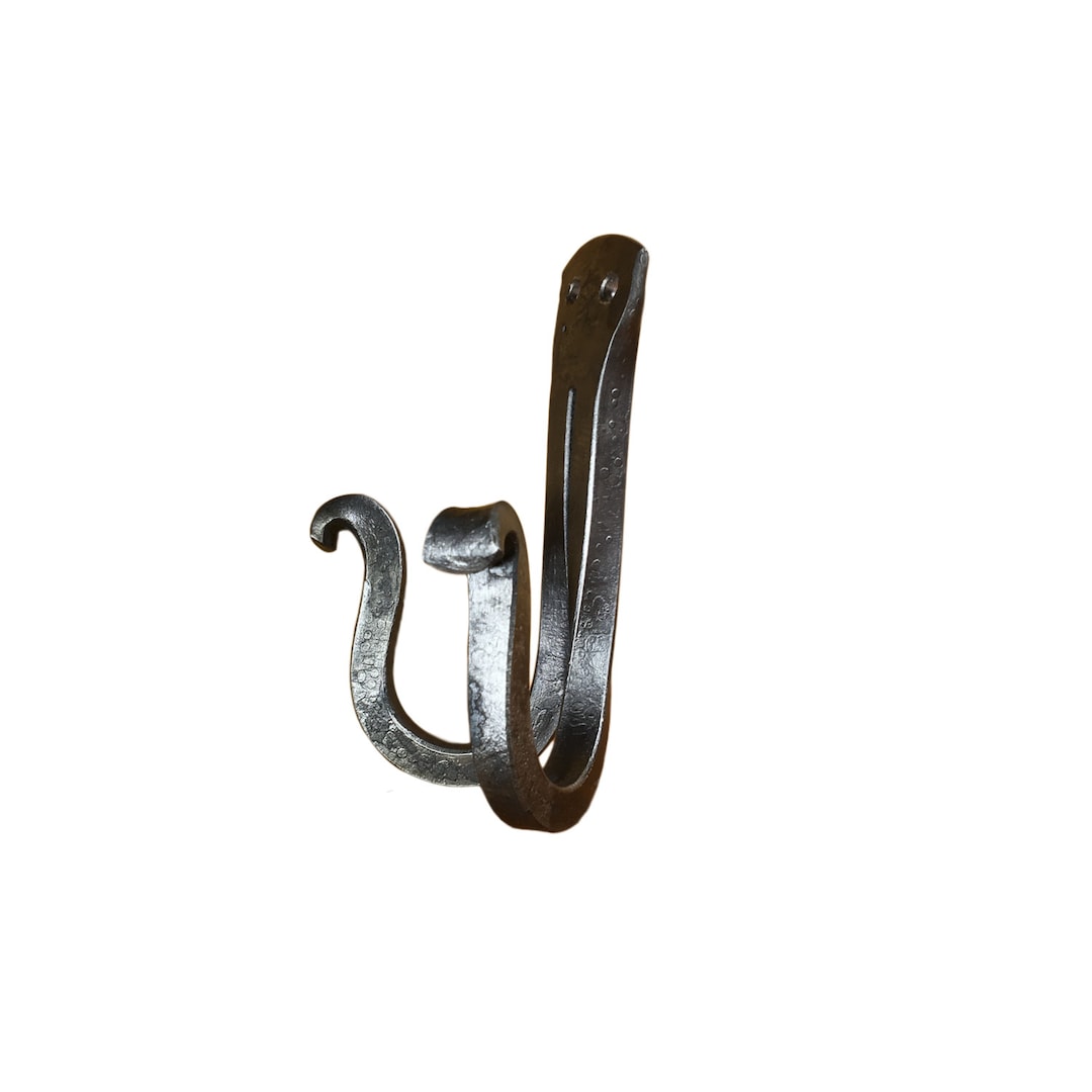 Wall Hook -hand Forged Square Bar - Double Hook - Etsy