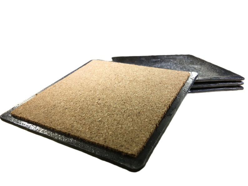 Forged Iron Square Coasters Set of 4 | Etsy