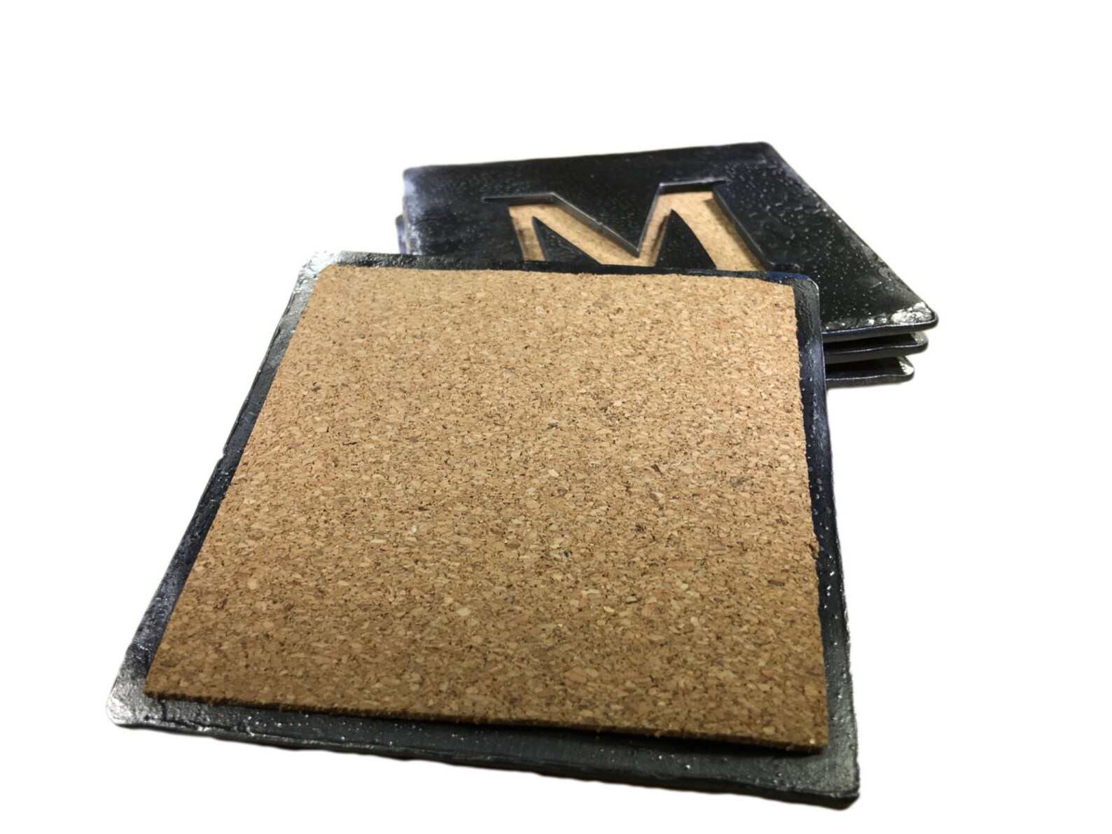 Forged Iron Square Monogram Coasters Set of 4 | Etsy