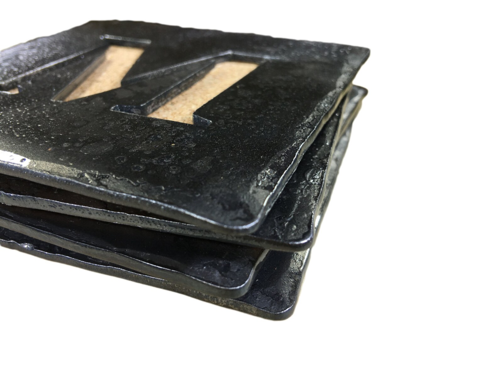 Forged Iron Square Monogram Coasters - Set of 4 - Etsy
