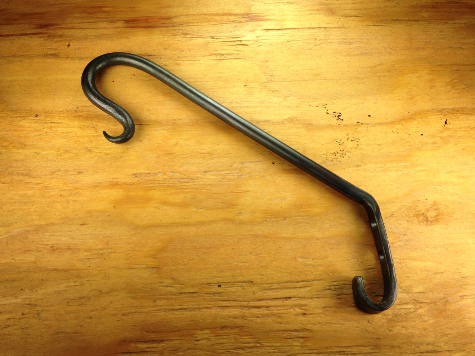 Hand Forged Round Bar Dinner Triangle and Mounting Hook - Etsy