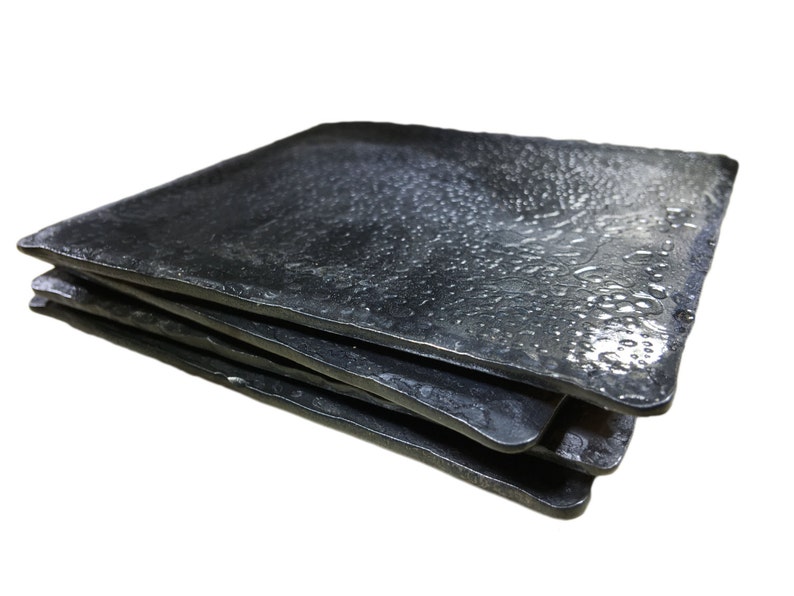 Forged Iron Square Coasters Set of 4 | Etsy