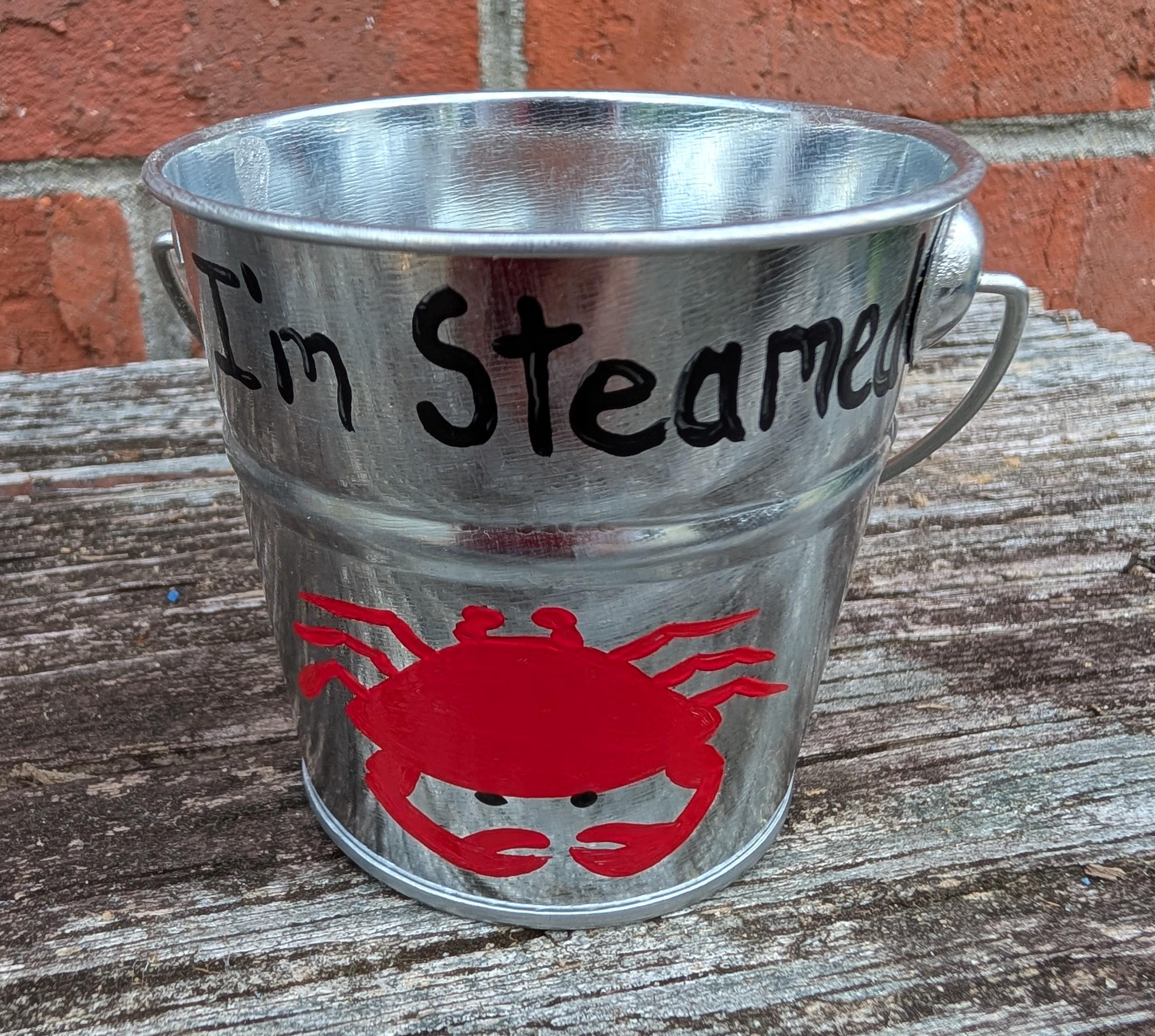 Crab Buckets , Crab Feast Party Favors, Nautical Ornaments, Set of 4 - Etsy