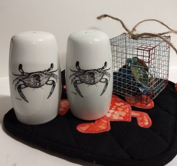 Crab Salt and Pepper Shakers Porcelain Better Homes and | Etsy