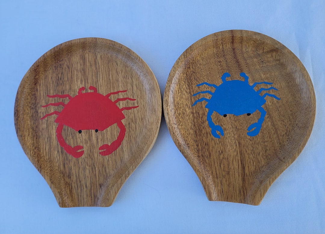 Crab Wooden Spoon Rest - Etsy