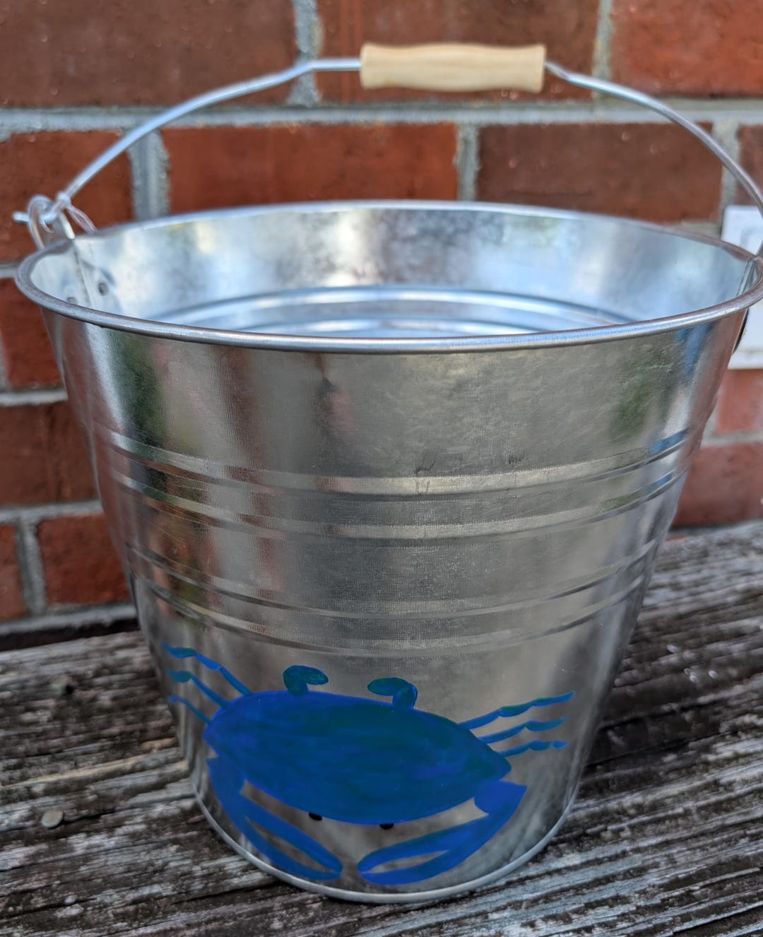 Large Blue Crab Bucket, Seafood Boil Bucket, Hostess Gift - Etsy